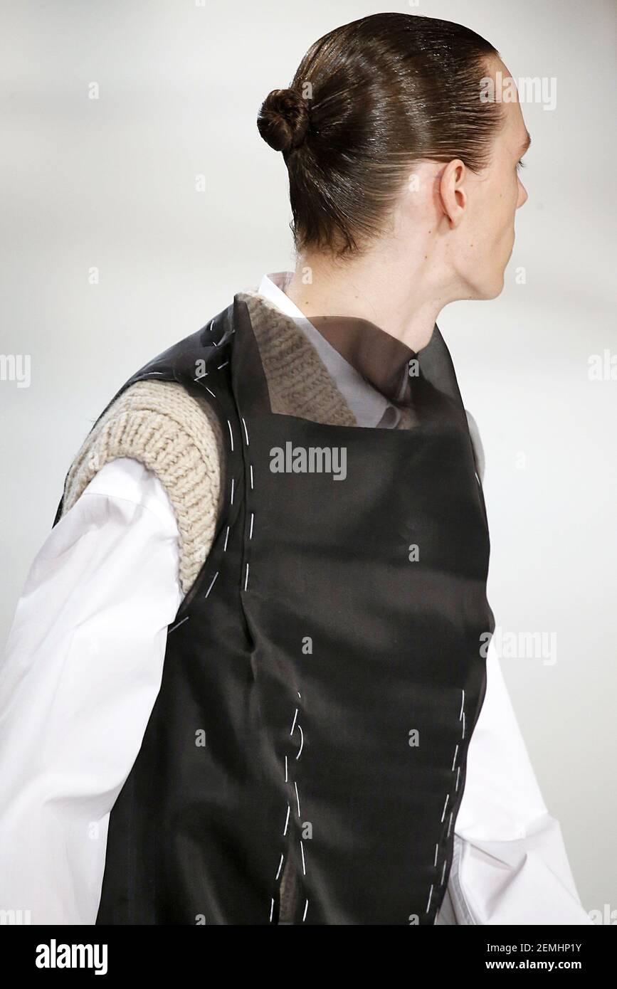 Model Daan Duez walks on the runway during the Maison Margiela Ready To ...