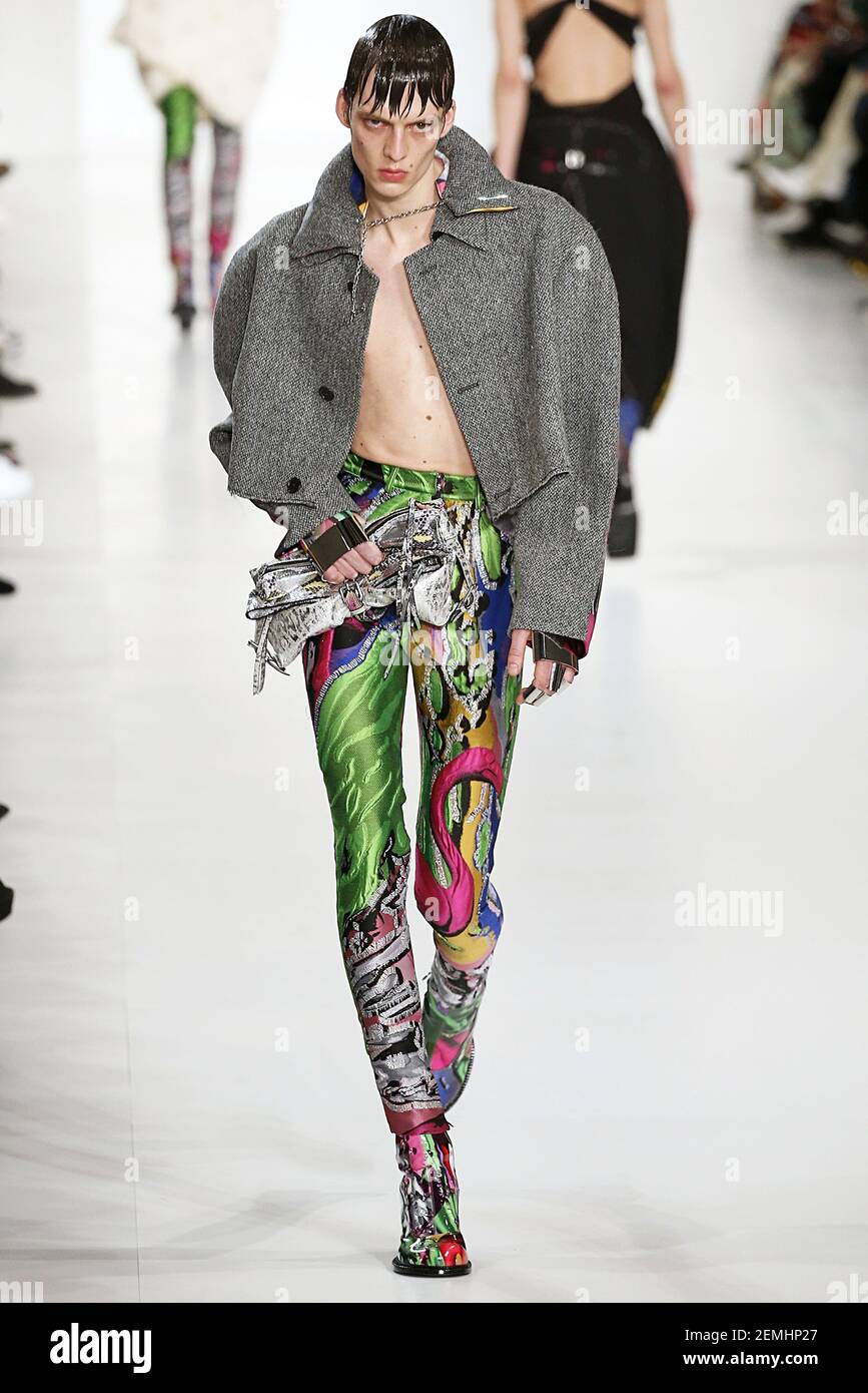 Model Leon Dame walks on the runway during the Maison Margiela Ready To ...