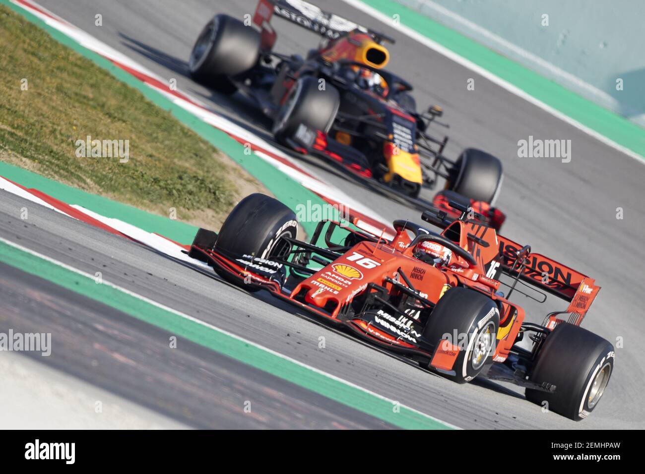 Charles Leclerc (Scuderia Ferrari Mission Winnow) SF90 car and Pierre ...
