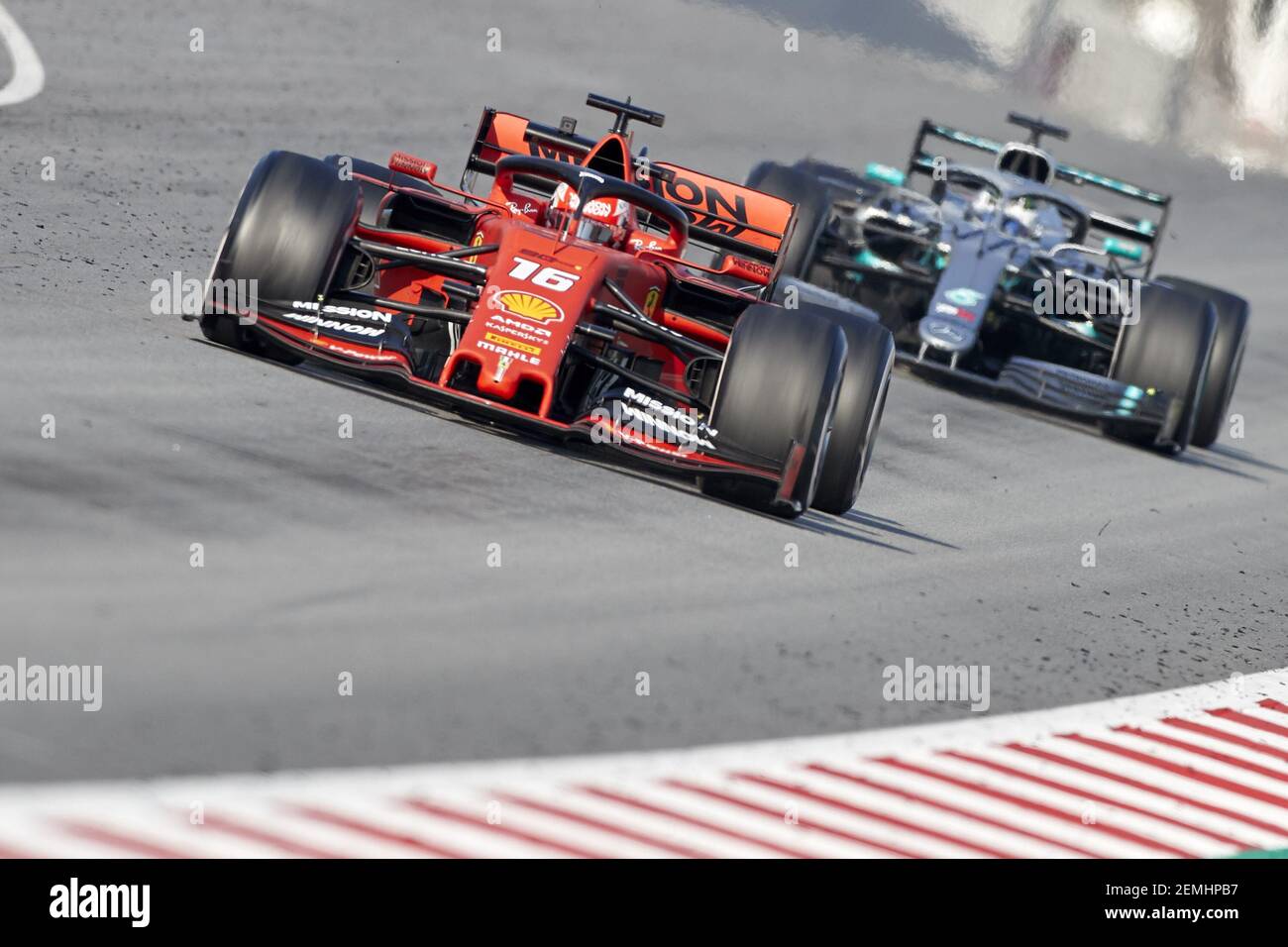 Charles Leclerc (Scuderia Ferrari Mission Winnow) SF90 car and Valtteri ...
