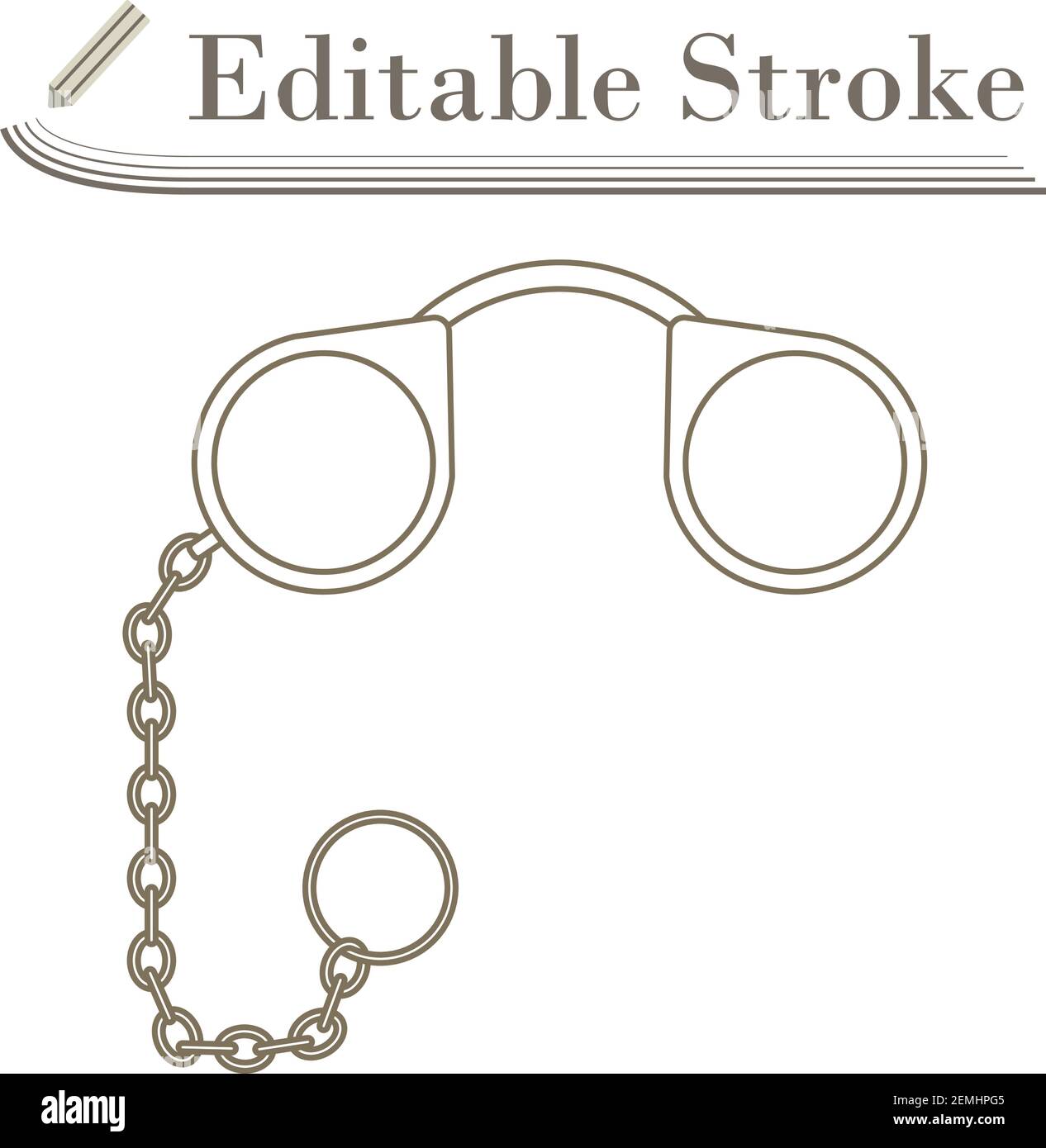 Pince-Nez Icon. Editable Stroke Simple Design. Vector Illustration ...