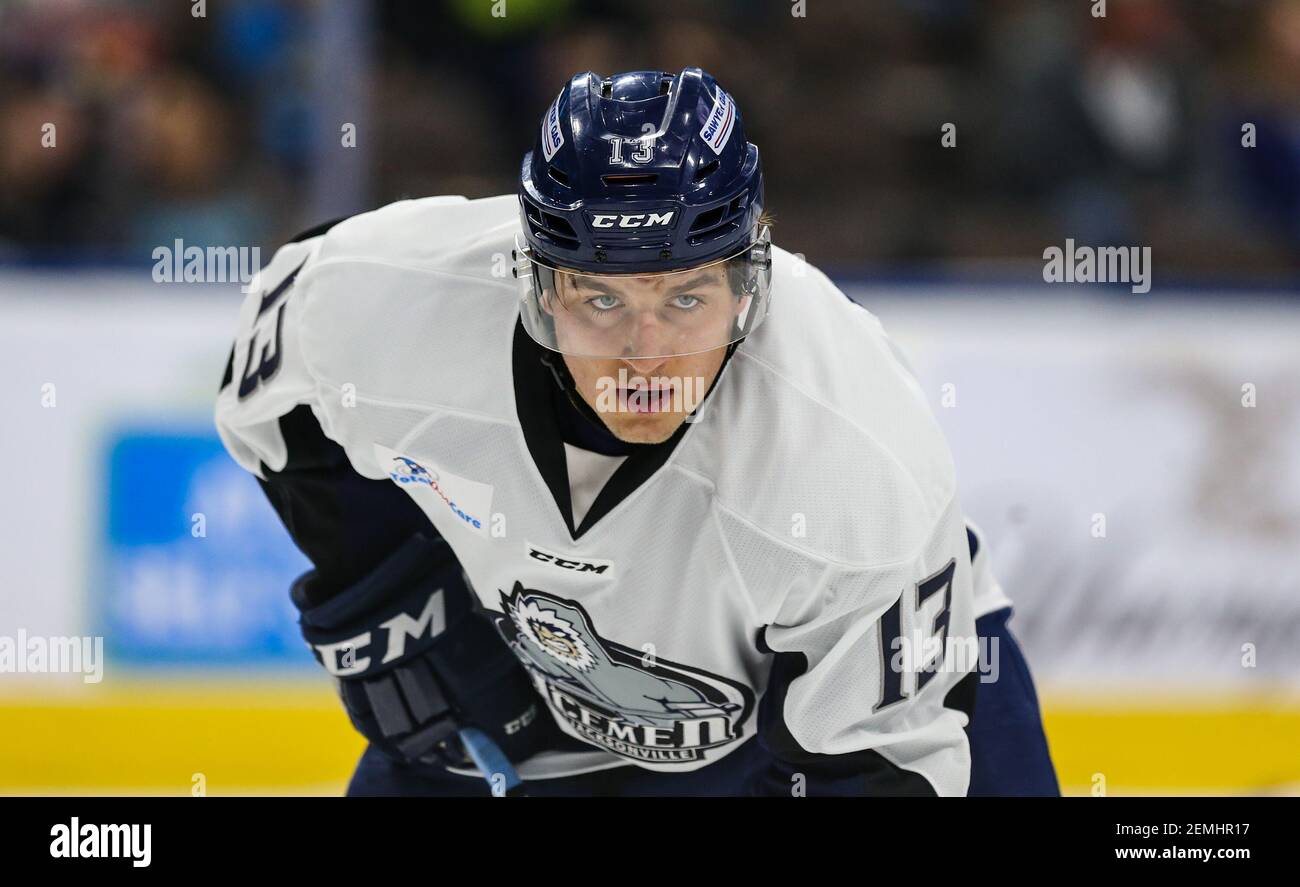 Jacksonville Icemen forward Jake Randolph (13) during the first period ...