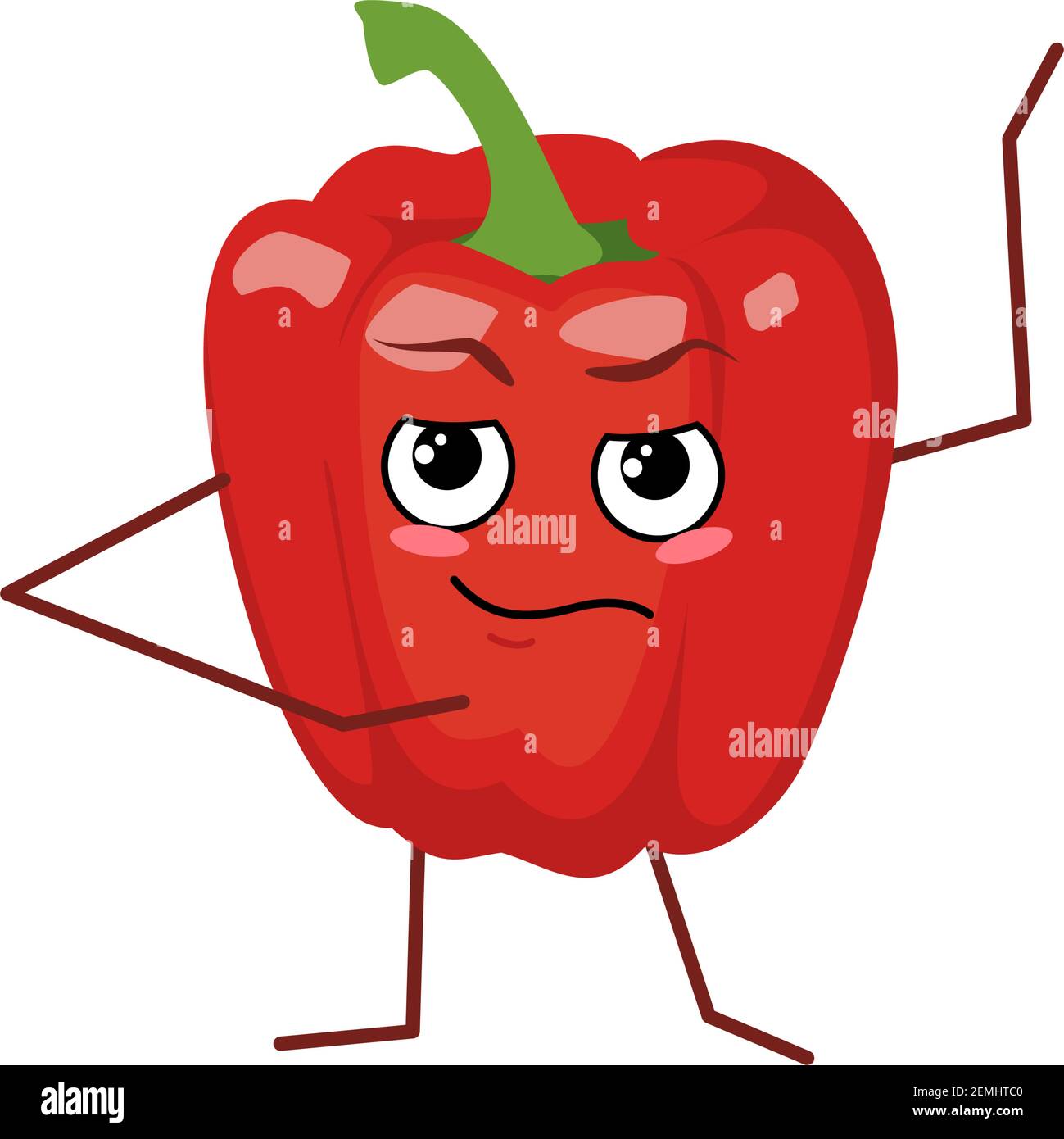 Paprika cute mascot face Cut Out Stock Images & Pictures - Alamy