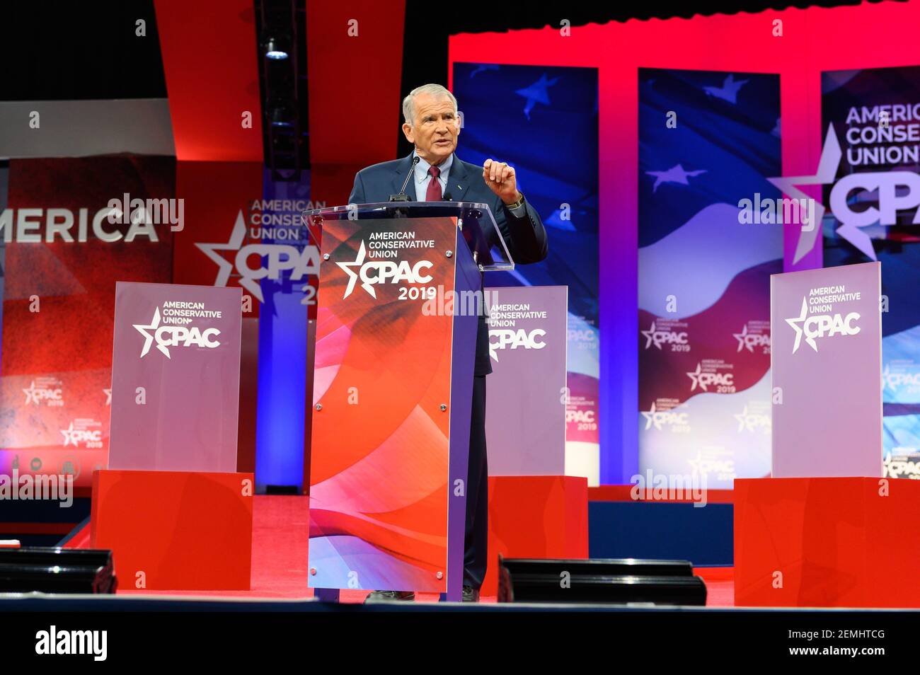 Oliver North, president of the National Rifle Association, at the ...
