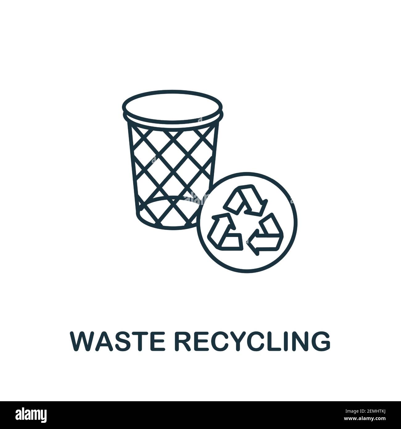 Waste Recycling icon. Simple illustration from recycling collection ...
