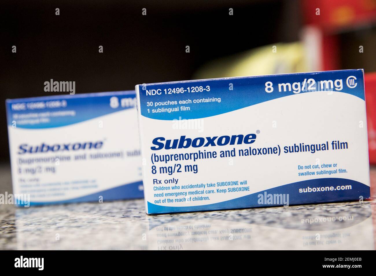 Packages of Suboxone (buprenorphine and naloxone) prescription ...