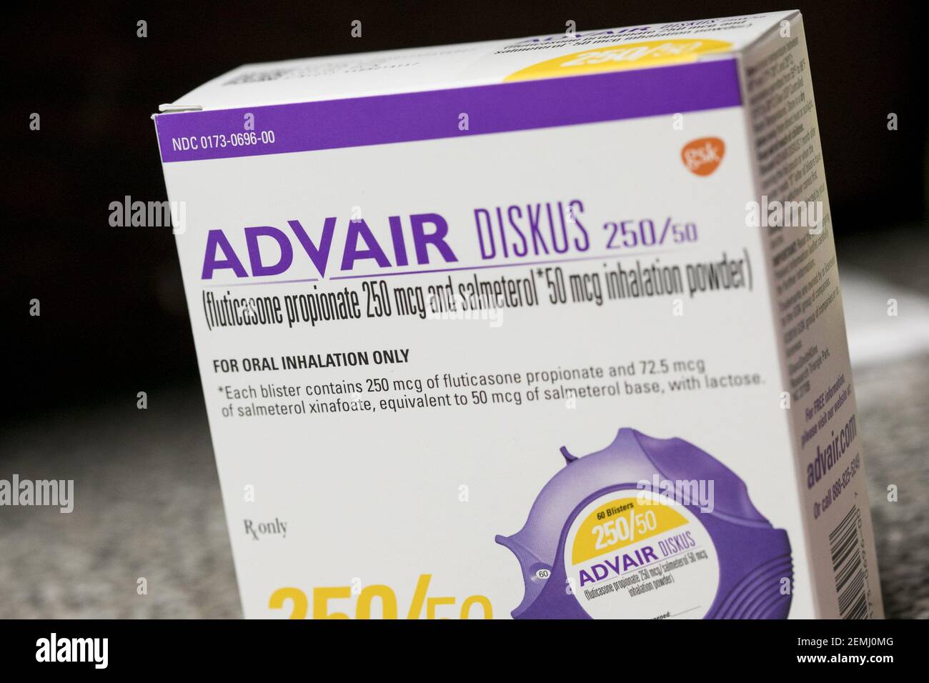 A package containing Advair (Fluticasone / Salmeterol) prescription ...