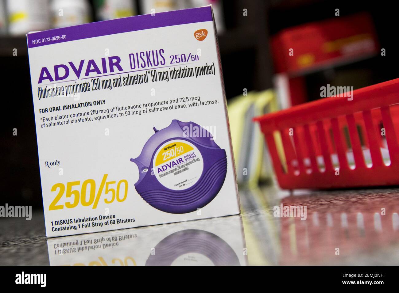 A package containing Advair (Fluticasone / Salmeterol) prescription ...