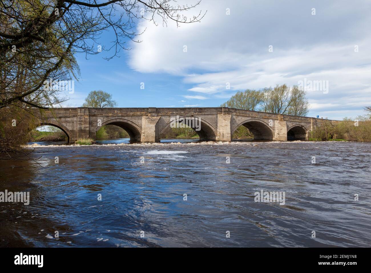 Hewick Bridge over the River Ure on Boroughbridge road in Ripon, North ...