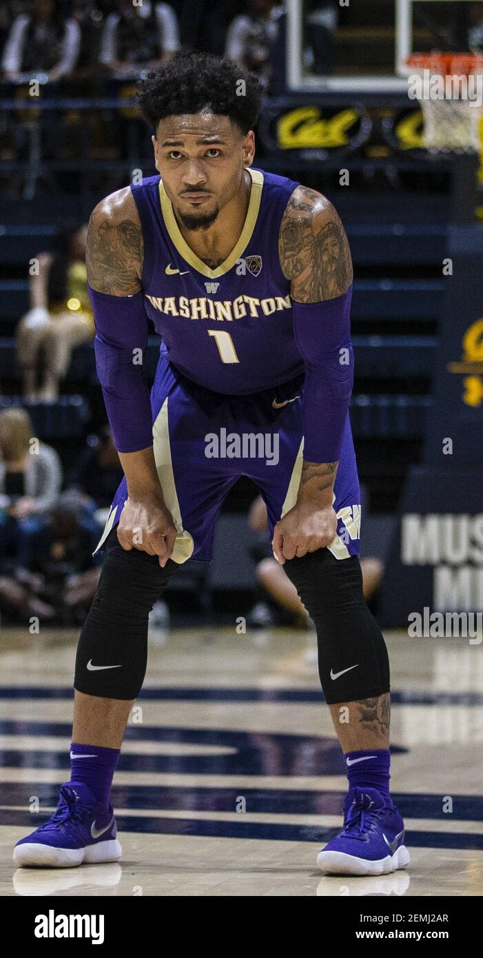 Feb 28 2019 Berkeley, CA, U.S.A. Washington guard David Crisp (1) on ...