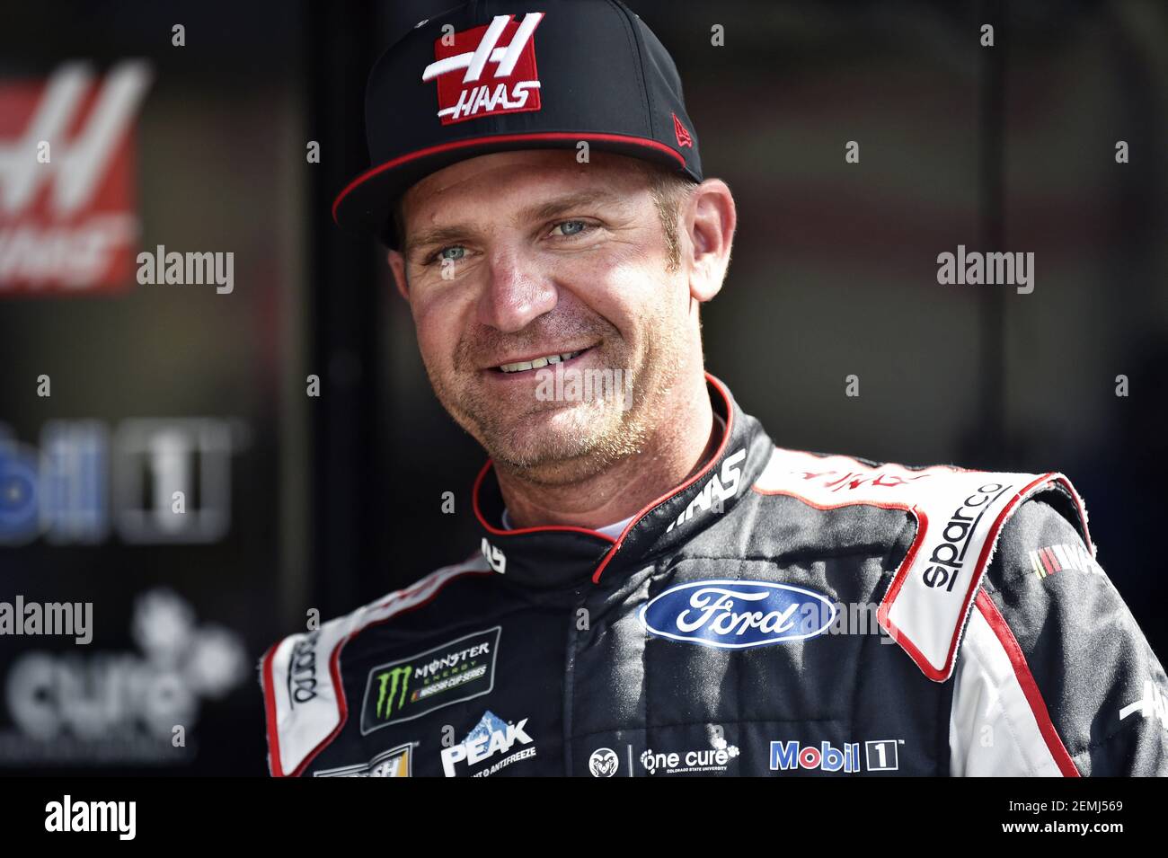 February 22, 2018: HAAS Racing driver Clint Bowyer after a Monster ...