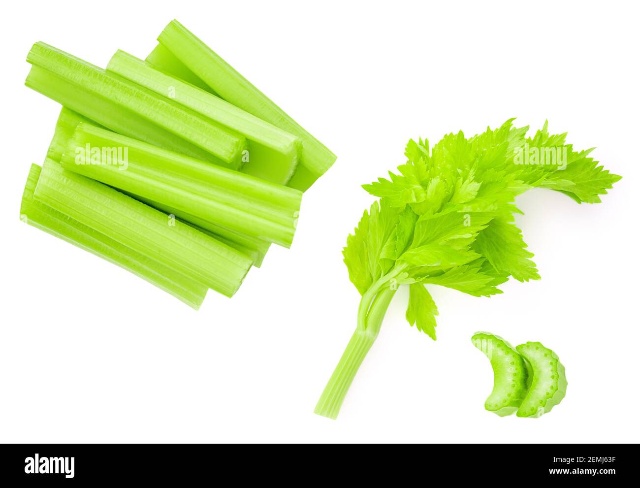 Celery sticks isolated on white background. Fresh Celery stalk close-up ...
