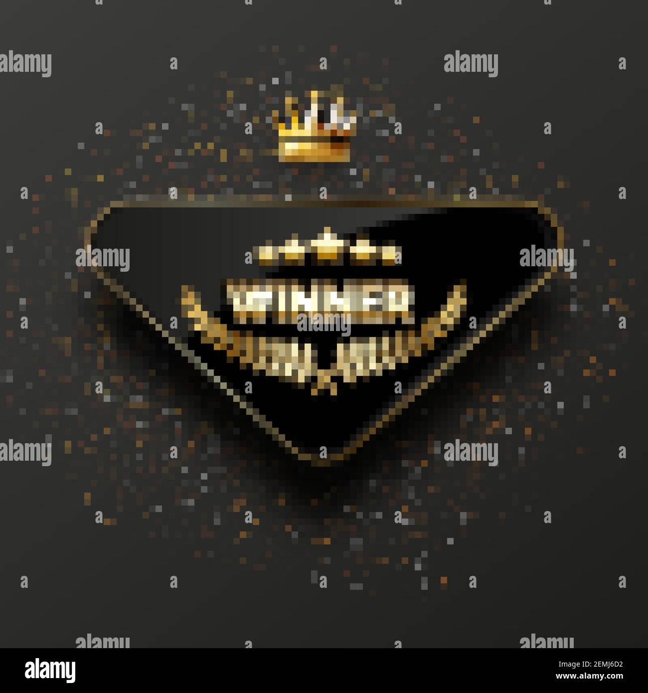 Winner background with golden glitter texture Stock Vector Image & Art ...
