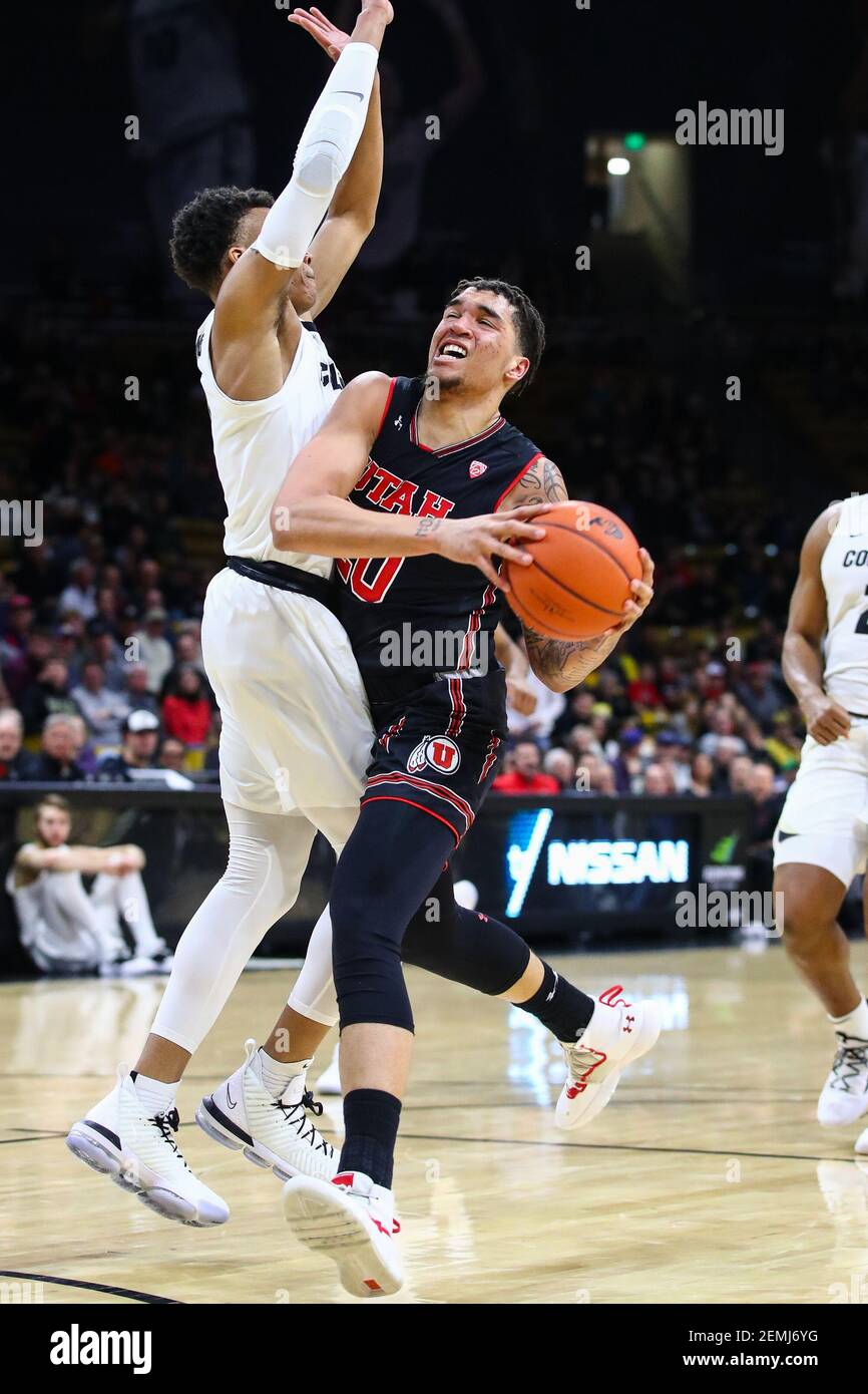 March 2, 2019: Utah Utes guard Charles Jones Jr (1) tries to get past ...