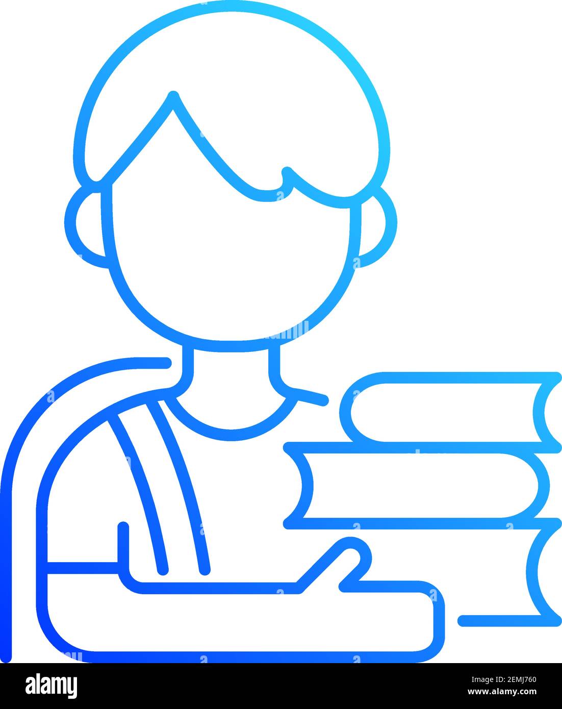 Schoolboy gradient linear vector icon Stock Vector Image & Art - Alamy