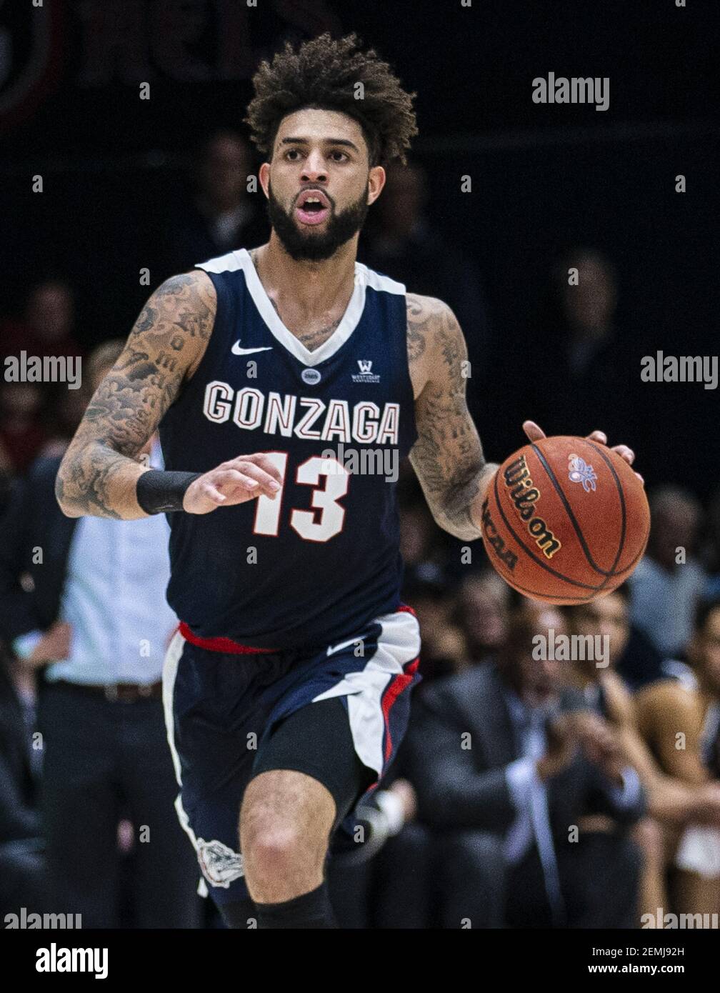 Mar 02, 2019 Moraga, CA Gonzaga guard Josh Perkins (13) brings the ball ...