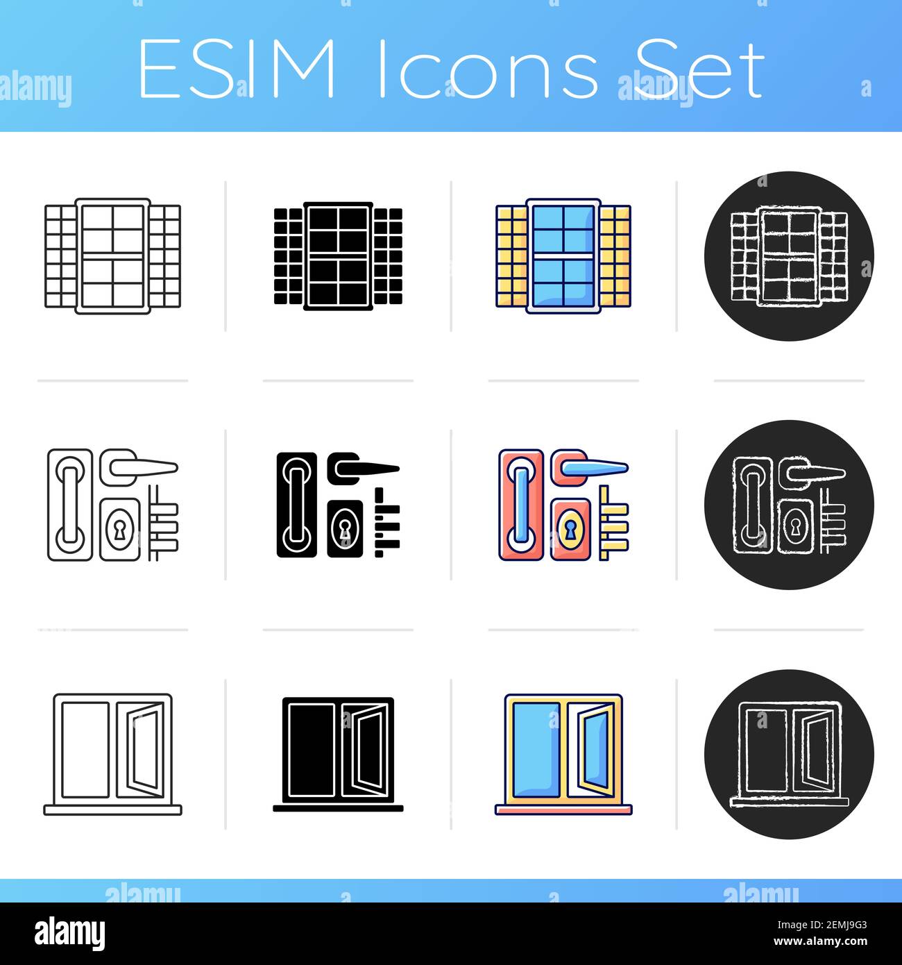 Installation services icons set Stock Vector Image & Art - Alamy