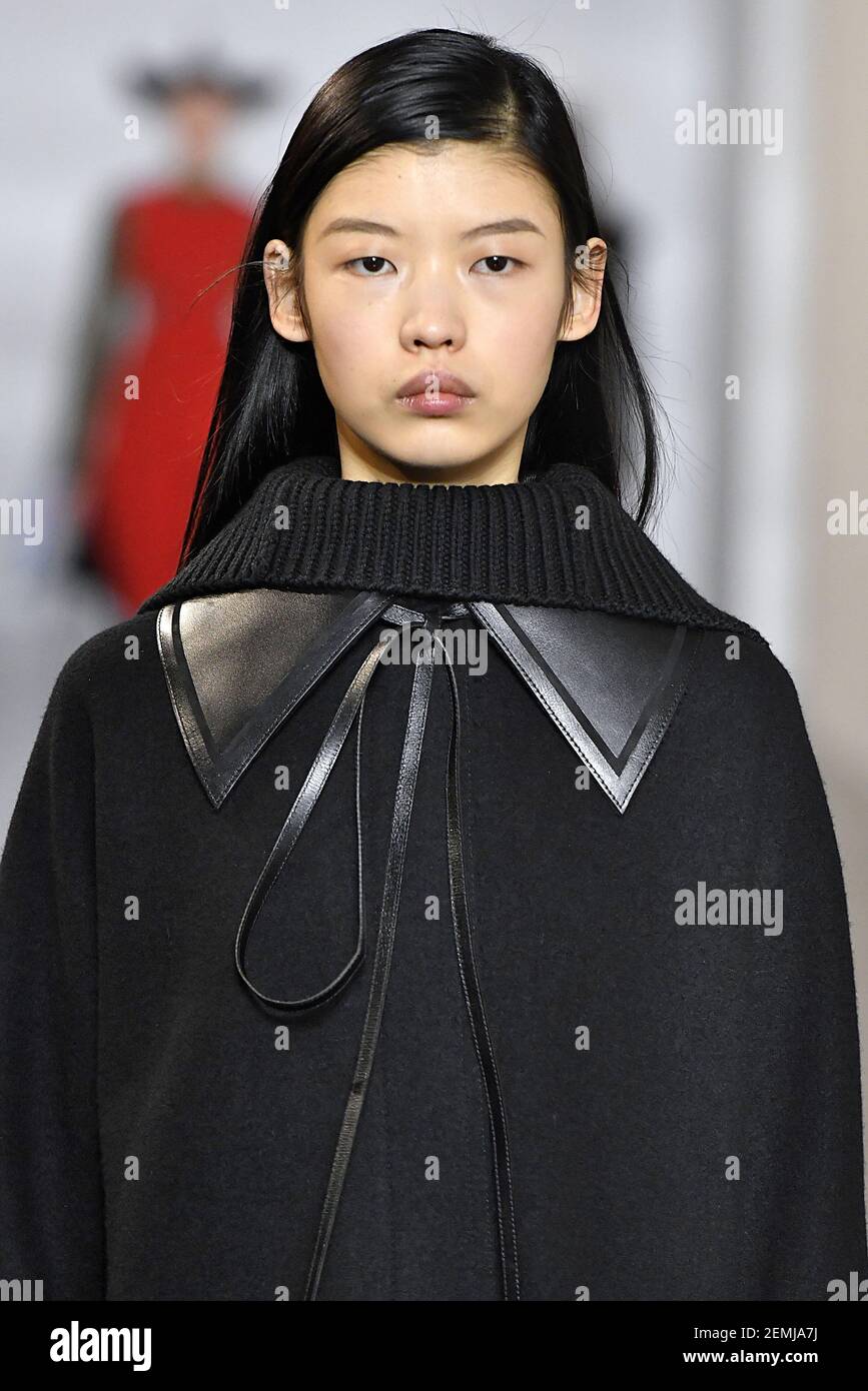 Tang He walks on the runway during the Loewe Ready To Wear Fashion Show ...