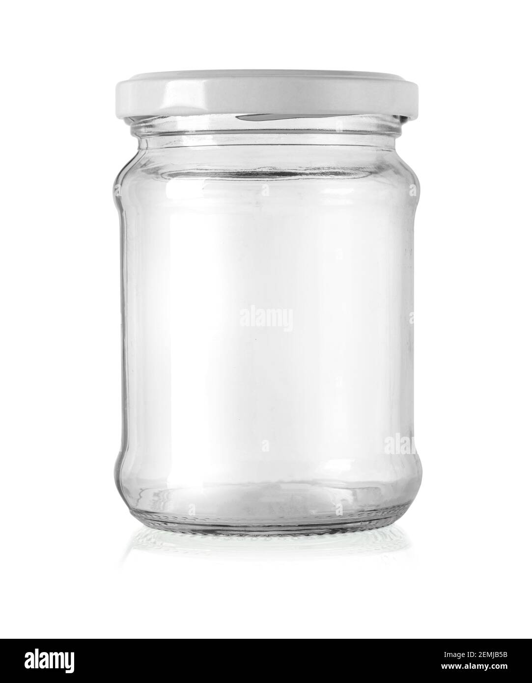 Glass jar isolated on white with clipping path Stock Photo - Alamy