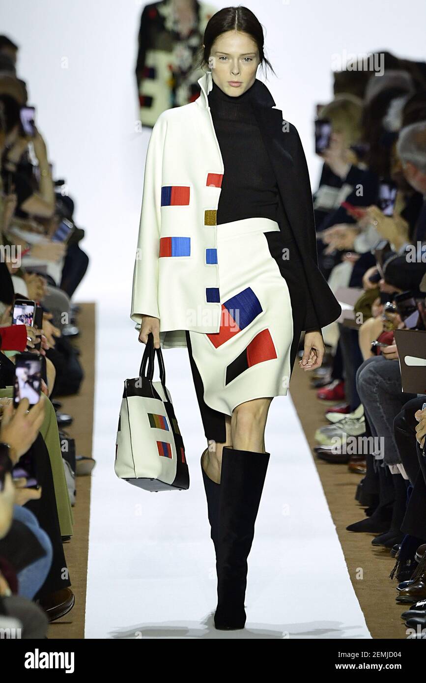 Coco Rocha walks on the runway during the Akris Ready To Wear Fashion ...