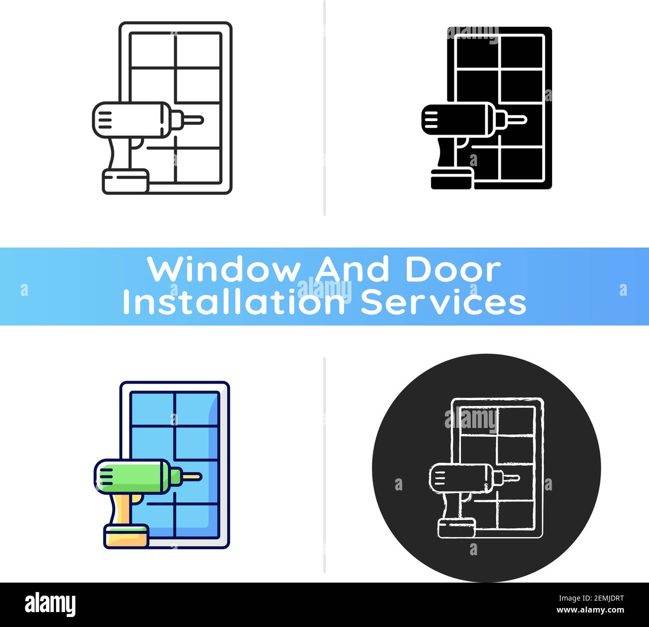 Window installation icon Stock Vector Image & Art - Alamy