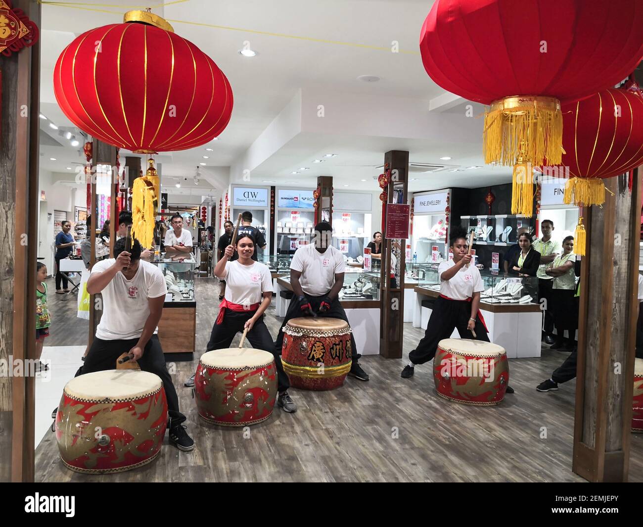 Suva, Fiji. 25th Feb, 2021. People perform to celebrate the upcoming ...