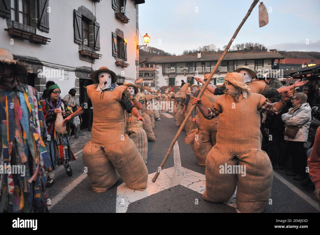 Zakuzaharrak people seen walking through the street during the Lesaka ...