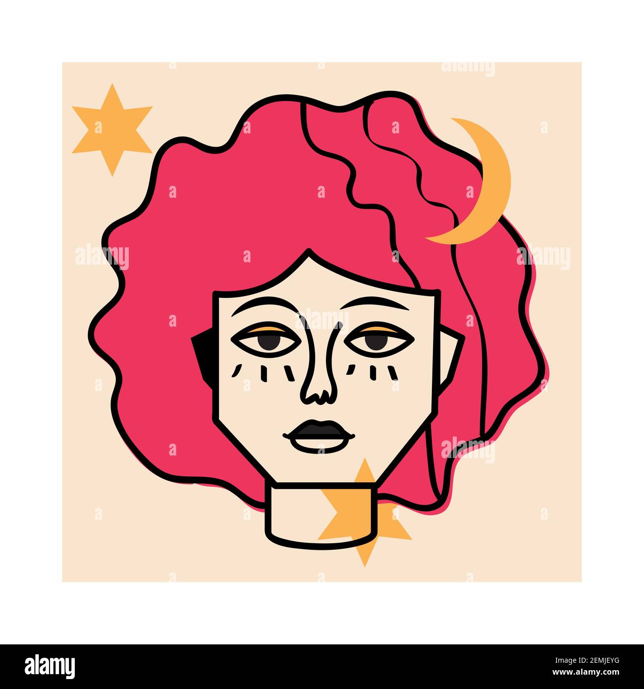 abstract face female surreal concept Stock Vector Image & Art - Alamy