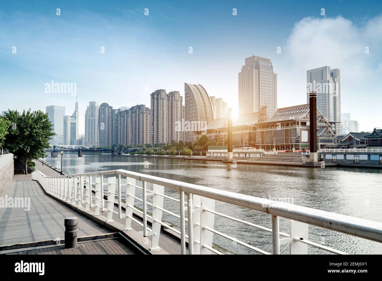 Urban architectural landscape in Tianjin, China Stock Photo - Alamy