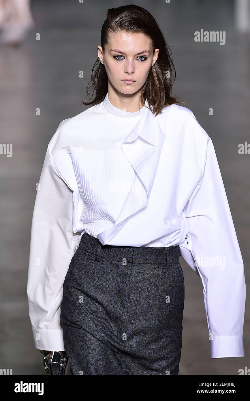 George Midgley walks on the runway during the Cedric Charlier Ready To ...