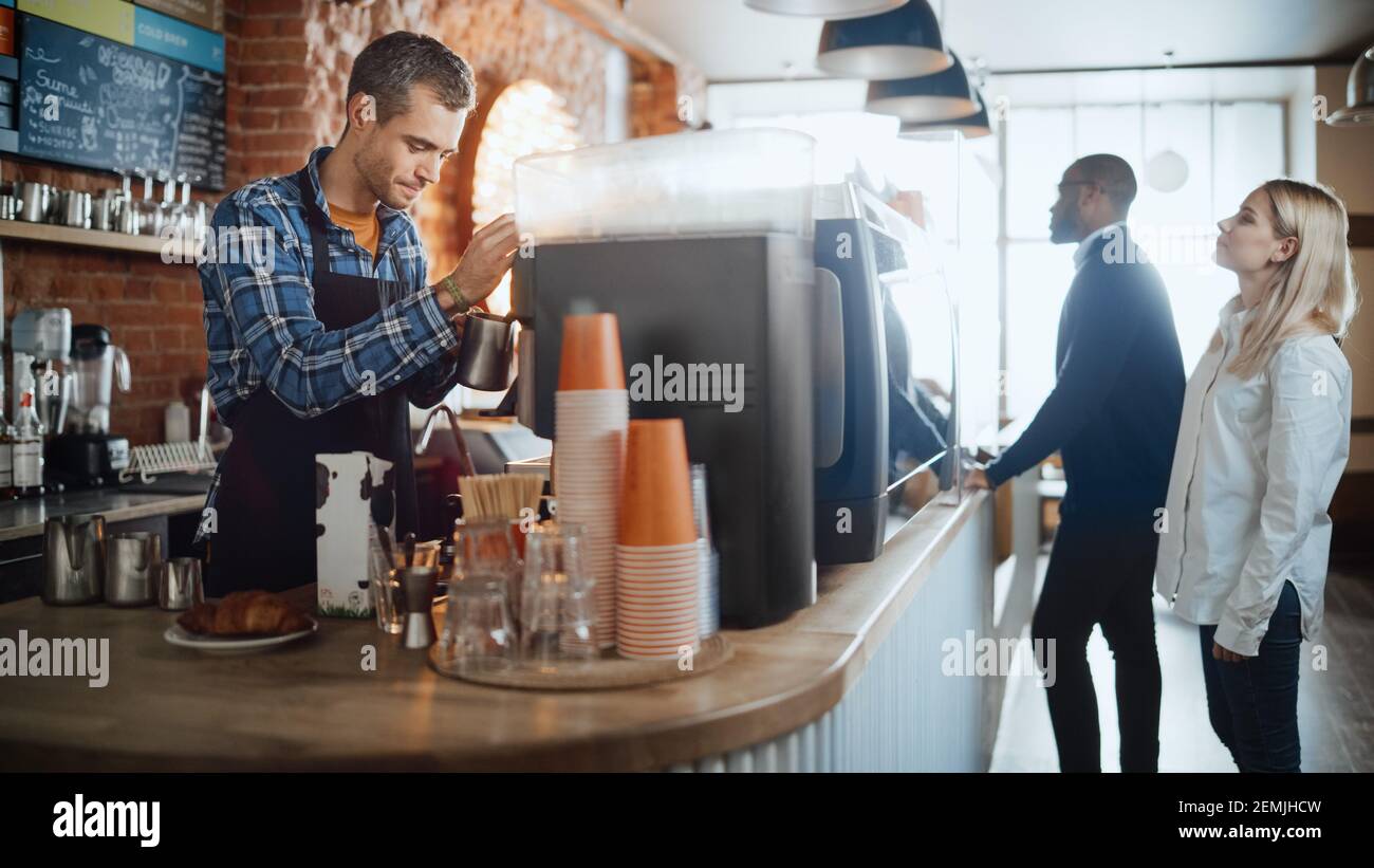 Cashier barista hi-res stock photography and images - Alamy