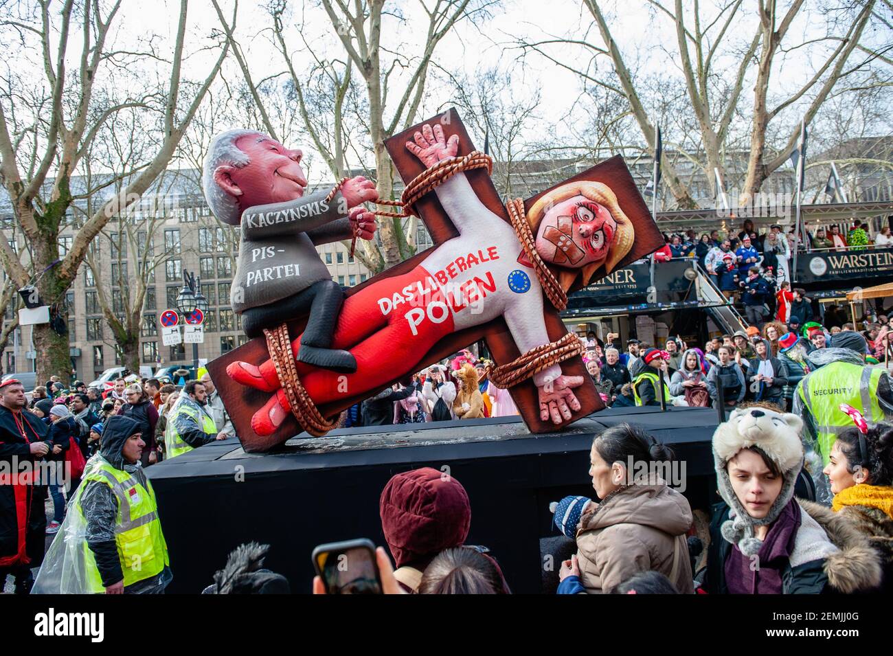 Two political figures are seen on one of the the politically themed ...