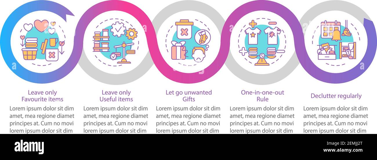 Tips of decluttering vector infographic template Stock Vector Image ...