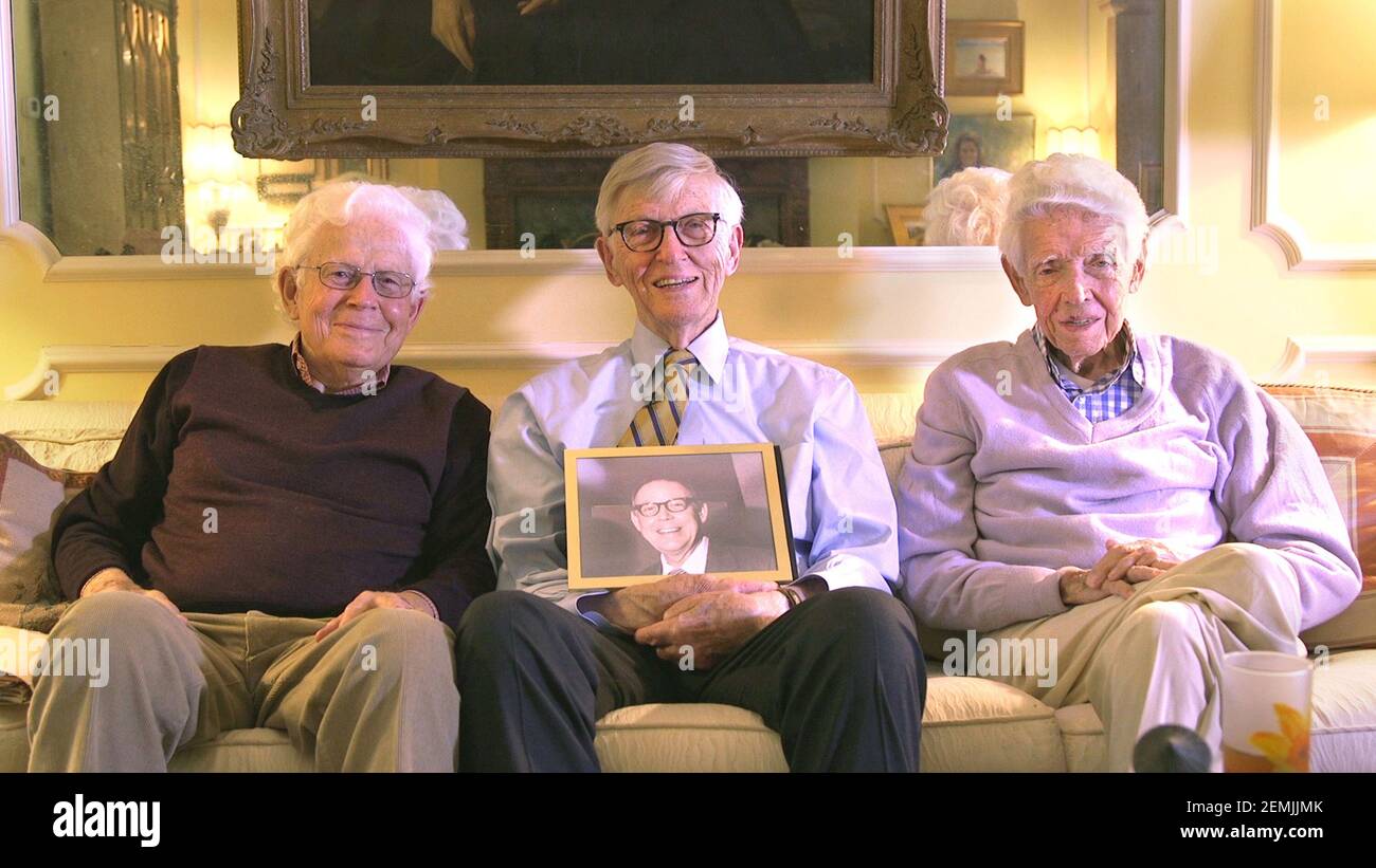 Rufus, 94, Harry, 91, and Bob Dalton, 97, with Harry holding a framed ...