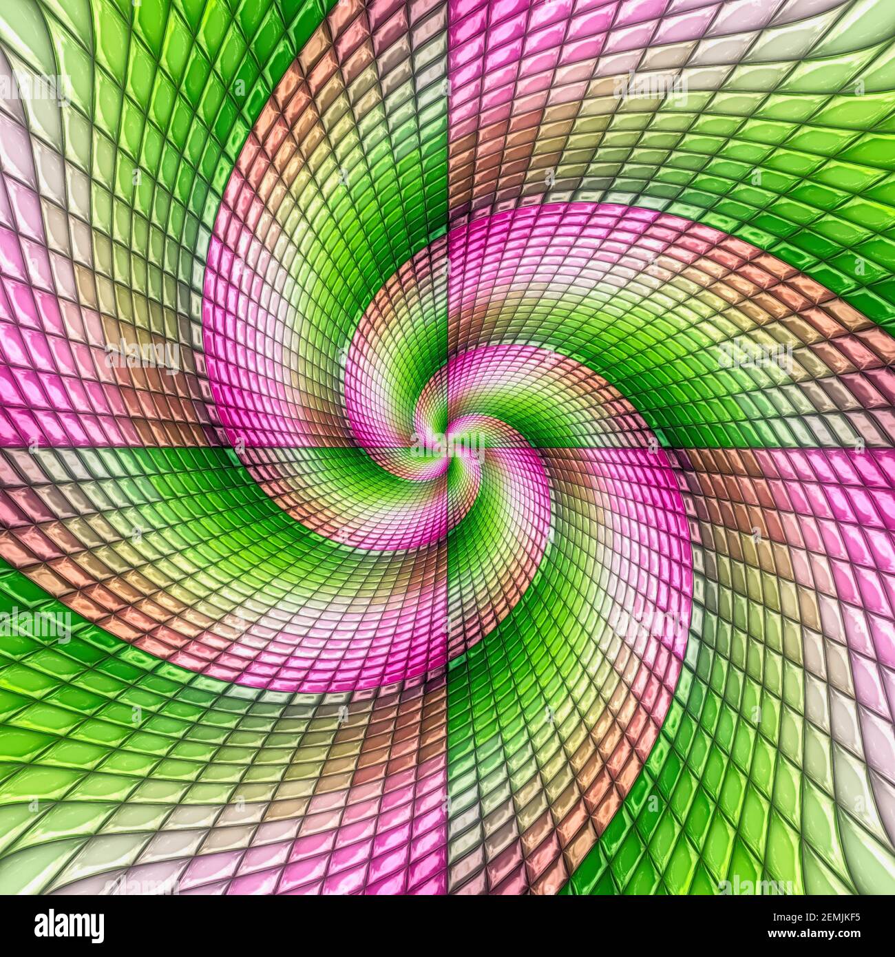 3D render background template with colorful puff pixels mosaic ...