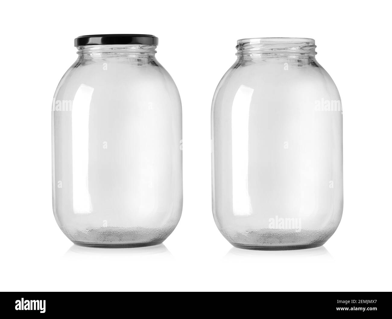 glass jars isolated on white with clipping path Stock Photo - Alamy