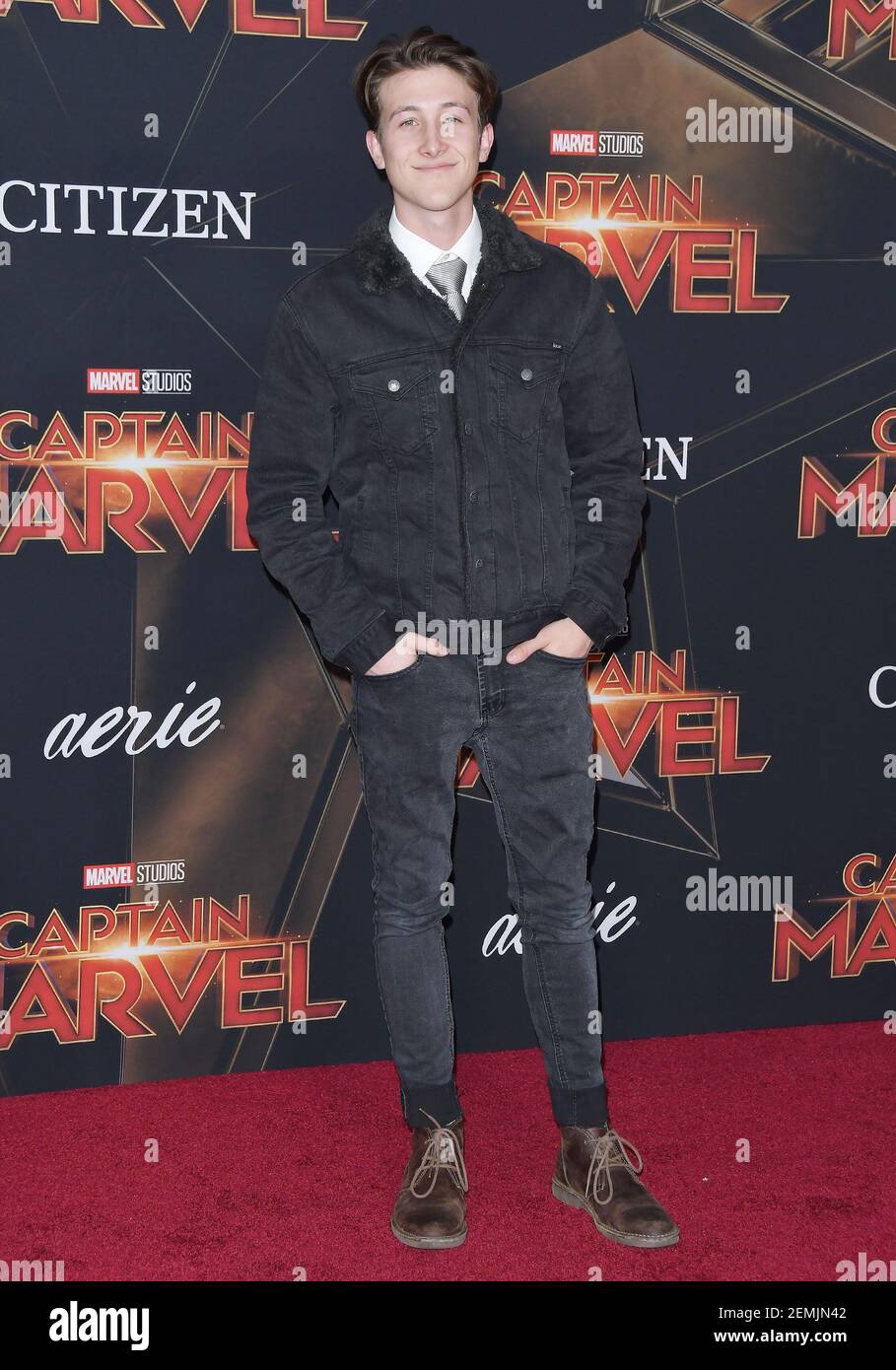 Luke Mullen arrives at the Marvel Studios "Captain Marvel" Los Angeles ...