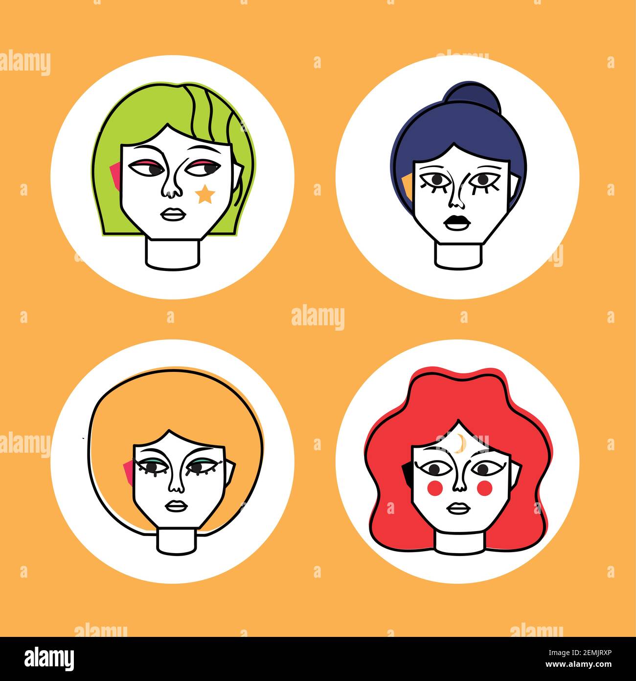 surreal face painting women abstract Stock Vector Image & Art - Alamy