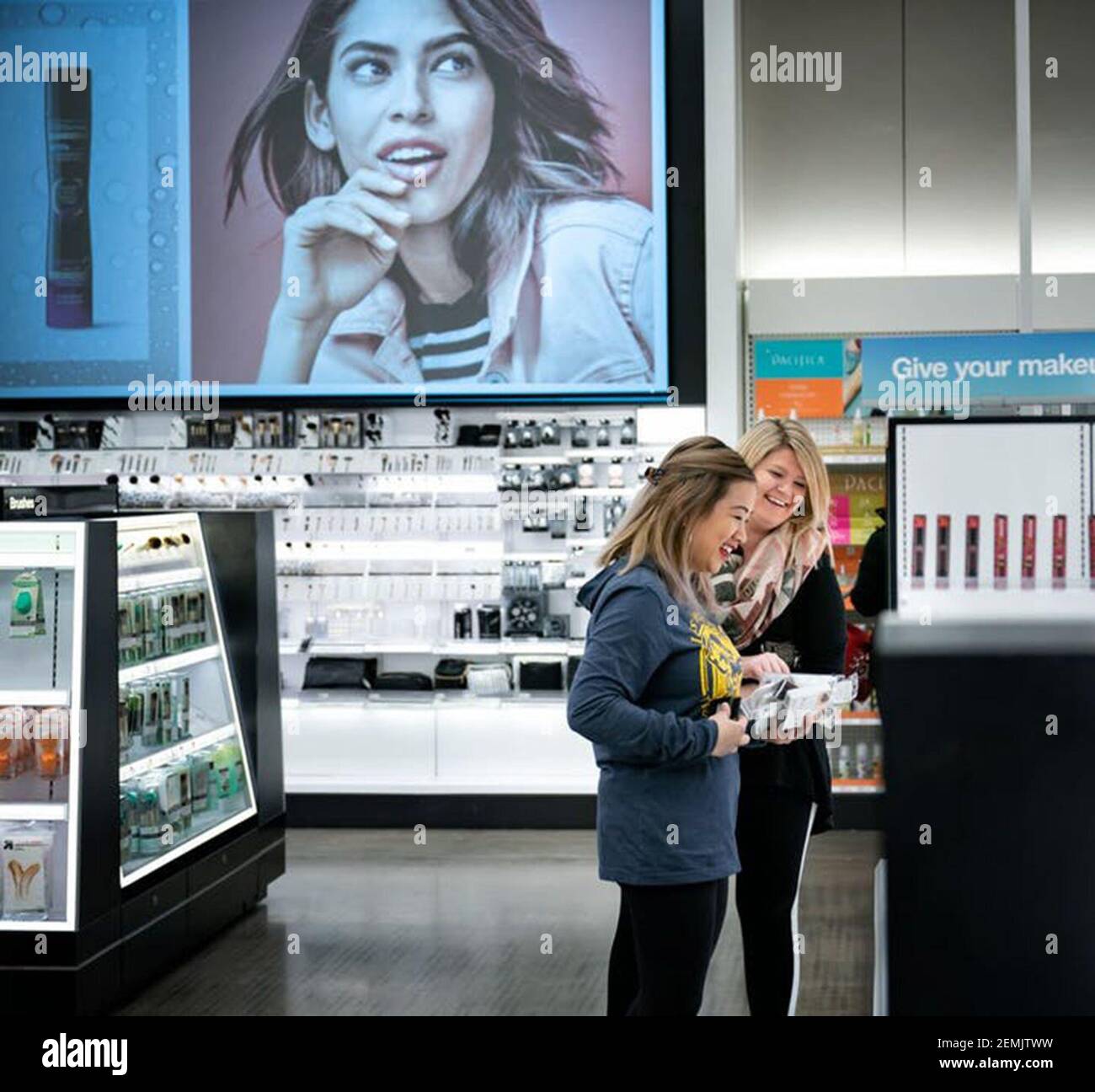 Maria Almoite, left, and Christina Pace, right, shop the newly ...