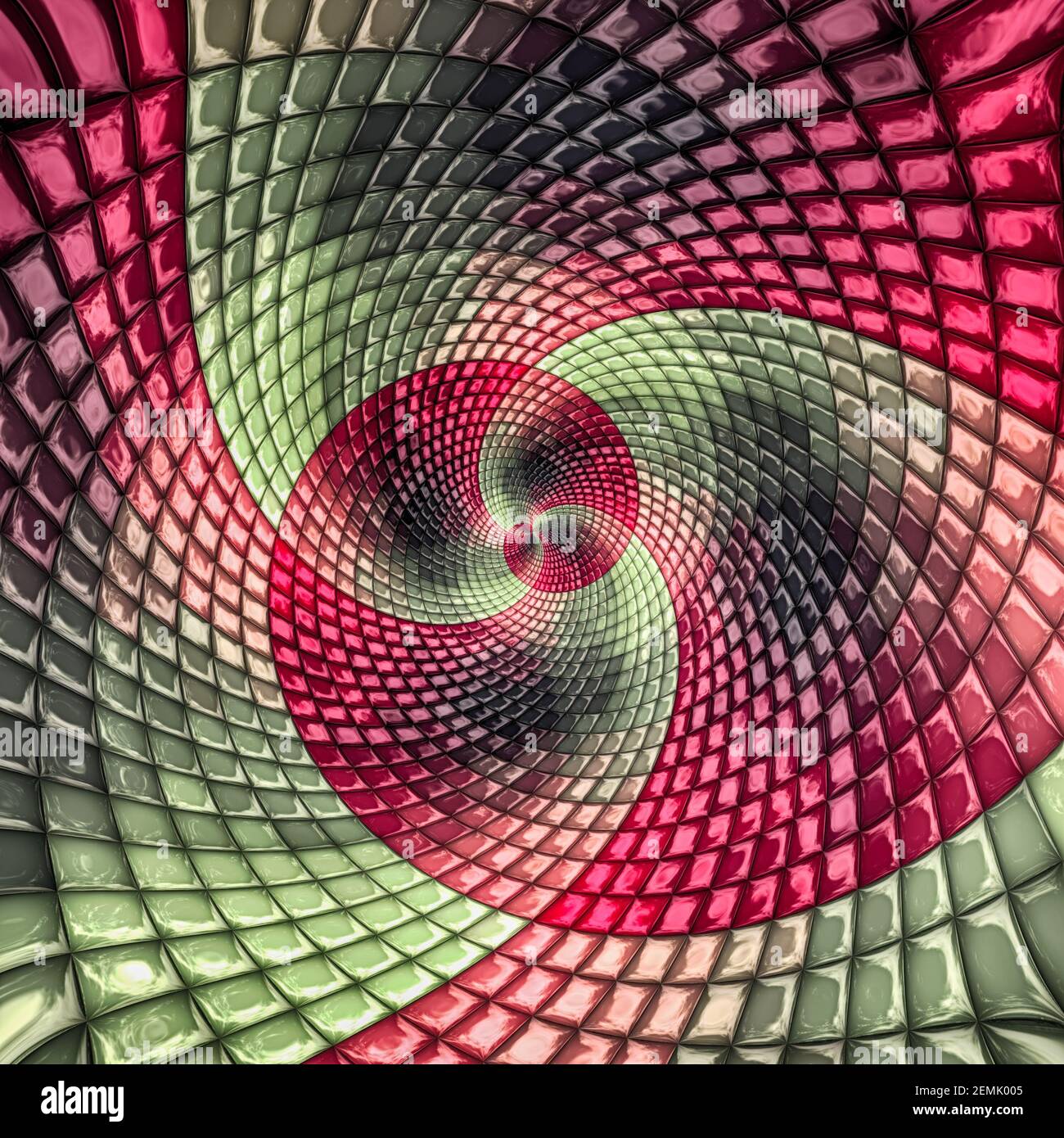 3D render background template with colorful puff pixels mosaic ...