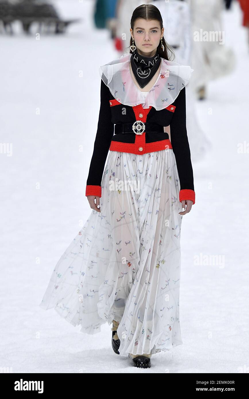 Model Mathilde Henning walks on the runway during the Chanel Ready To ...