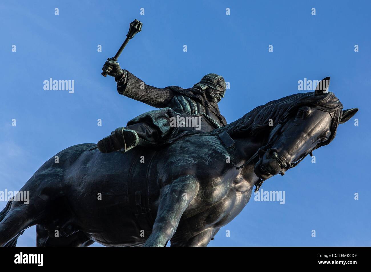 Staute of Jan Zizka is placed on Vitkov where is included of national ...