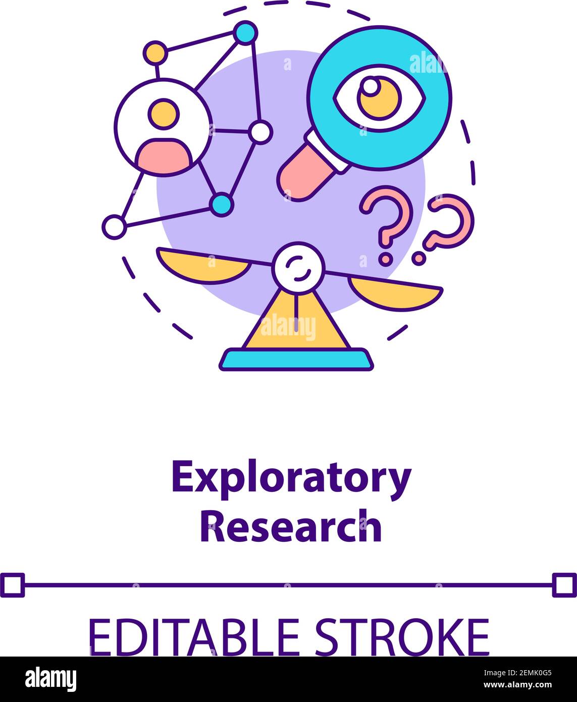 Exploratory research concept icon Stock Vector Image & Art - Alamy