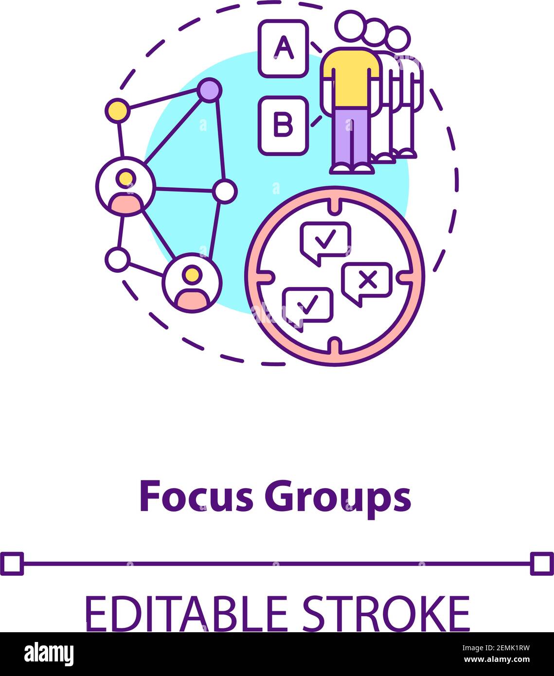Focus group research discussion Stock Vector Images - Alamy
