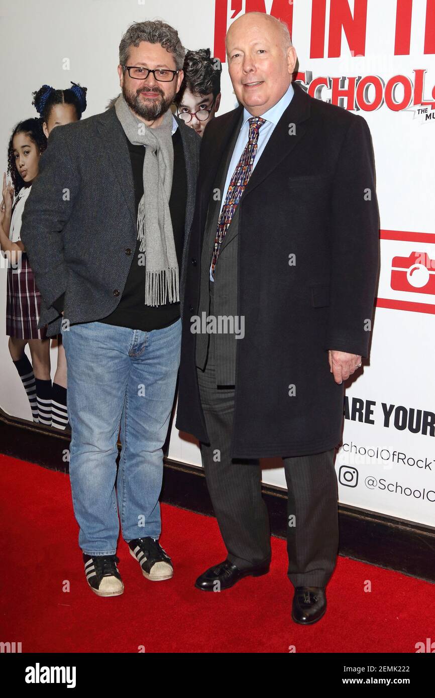 Julian Fellowes and Laurence Connor at the School of Rock The Musical ...