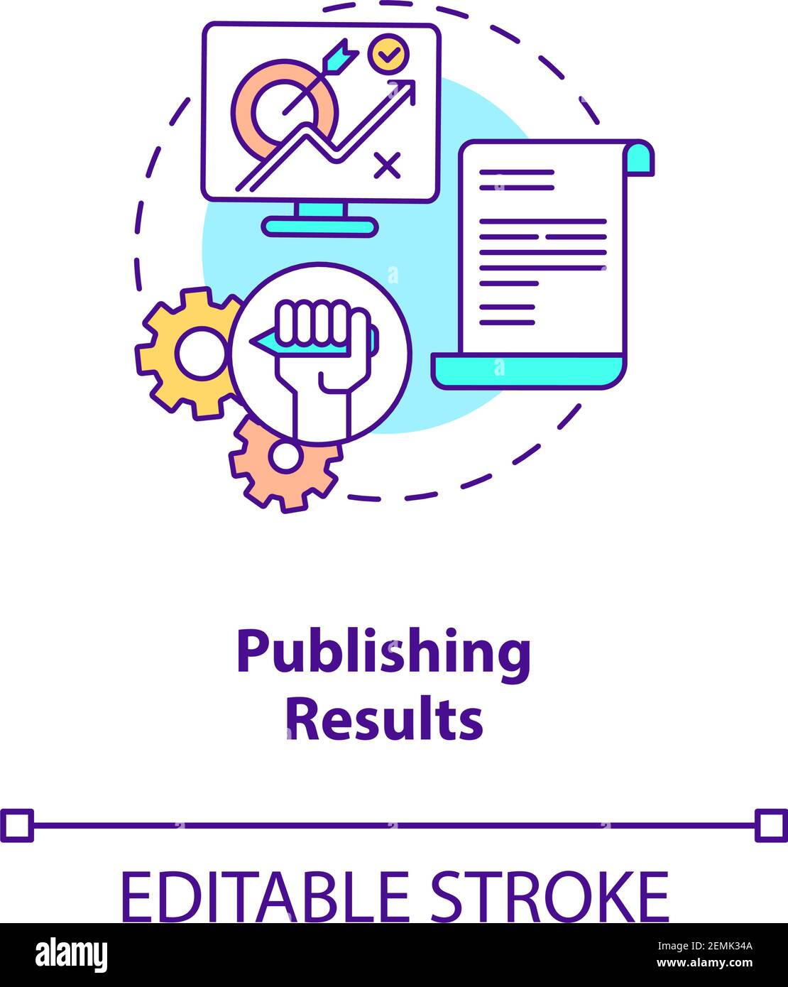 Publishing results concept icon Stock Vector Image & Art - Alamy Publishing results concept icon Stock Vector Image & Art - Alamy