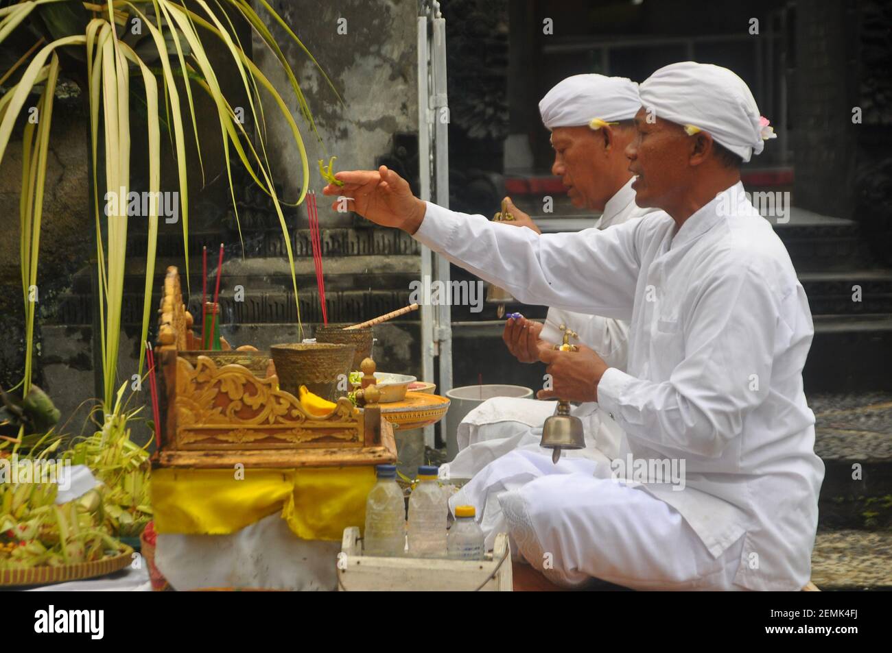 Hindu Balinese in Pura Bhumi Natha Sakti, Bogor, West Java, Indonesia ...