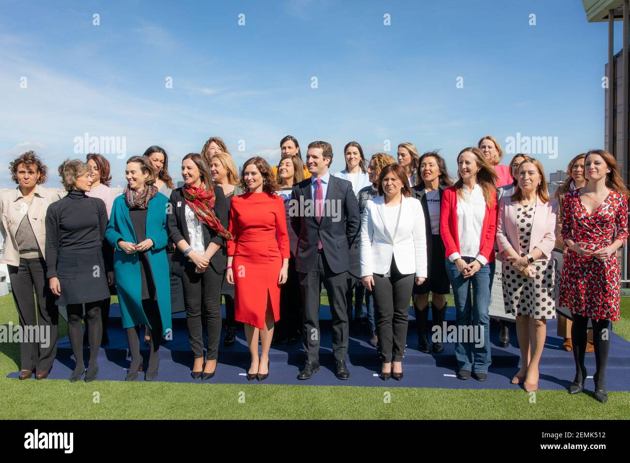 The president of the PP, Pablo Casado with regional and municipal PP ...
