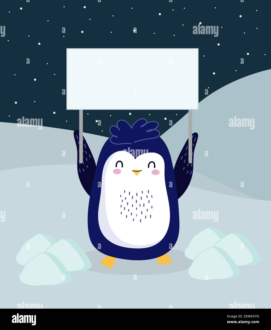 Cute little penguin in Stock Vector Images - Alamy