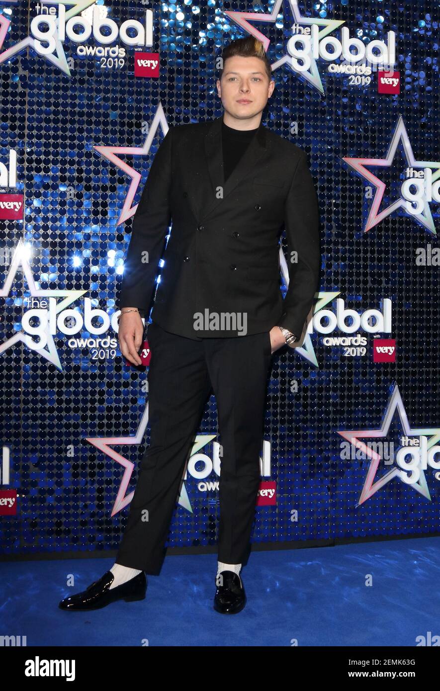 John Newman on the blue carpet at The Global Awards at the Eventim ...